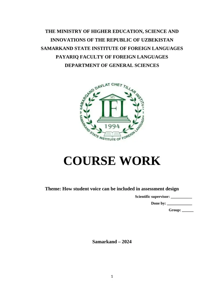 How student voice can be included in assessment design