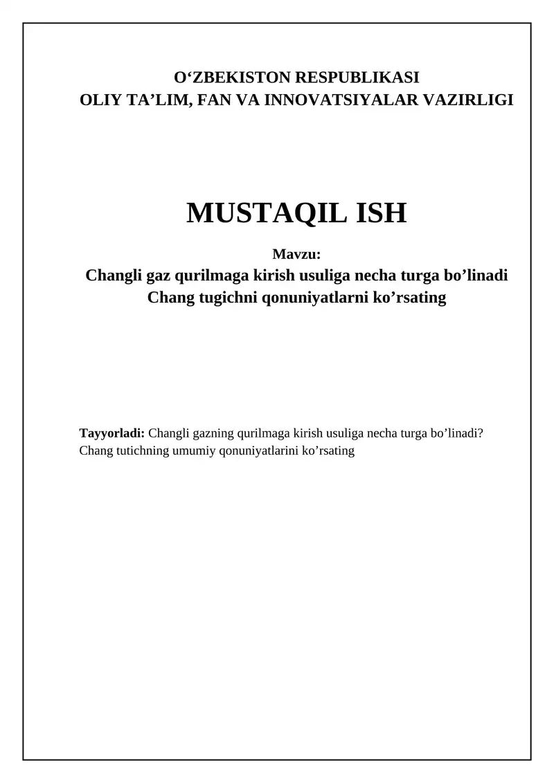 Chang Tugichining tuzilishi, vazifalari va bosimni tartibga solish