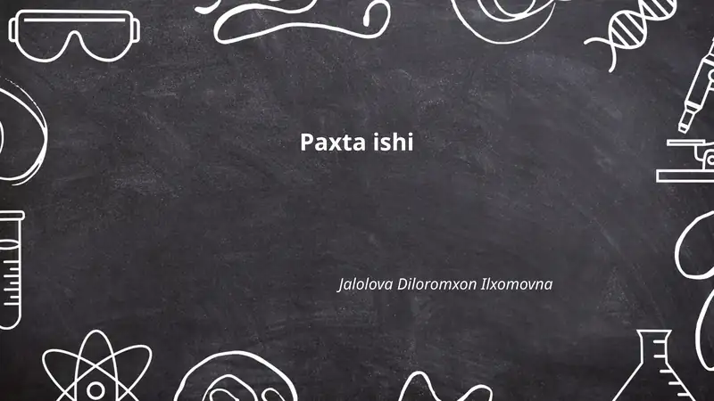 Paxta ishi