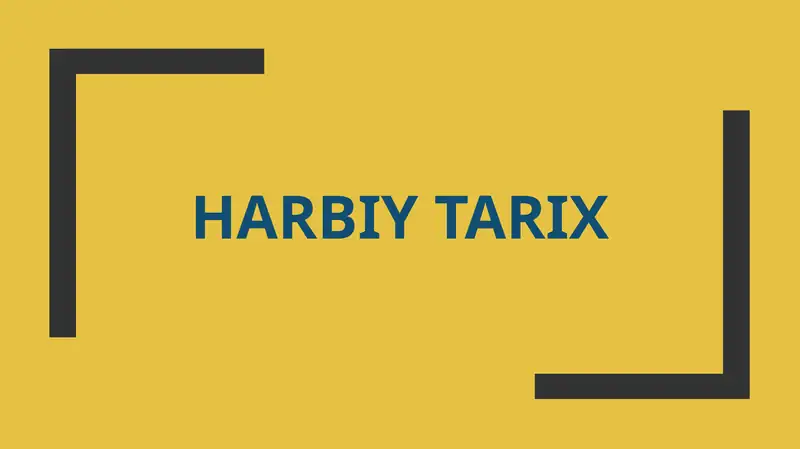 Harbiy Tarix