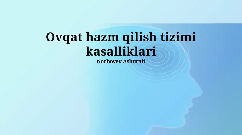 Ovqat hazm qilish tizimi kasalliklari