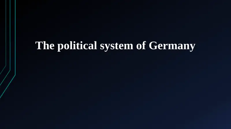 The political system of Germany