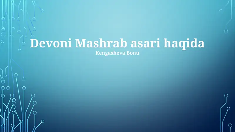 Devoni Mashrab