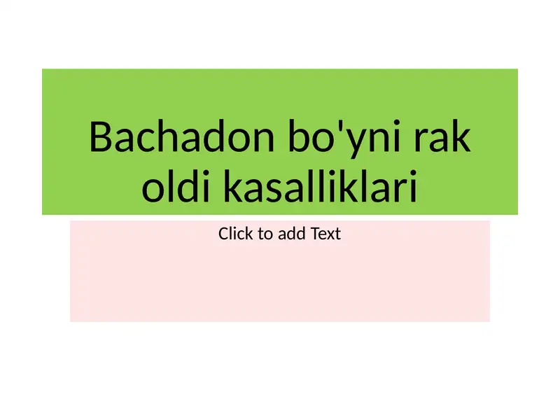 Bachadon bo'yni rakoldikasalliklari