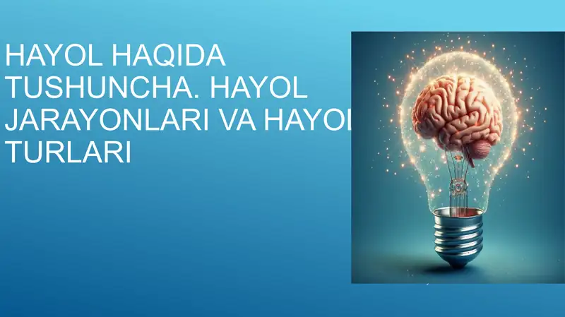 Hayol haqida tushuncha. Hayol jarayonlari va hayol turlari
