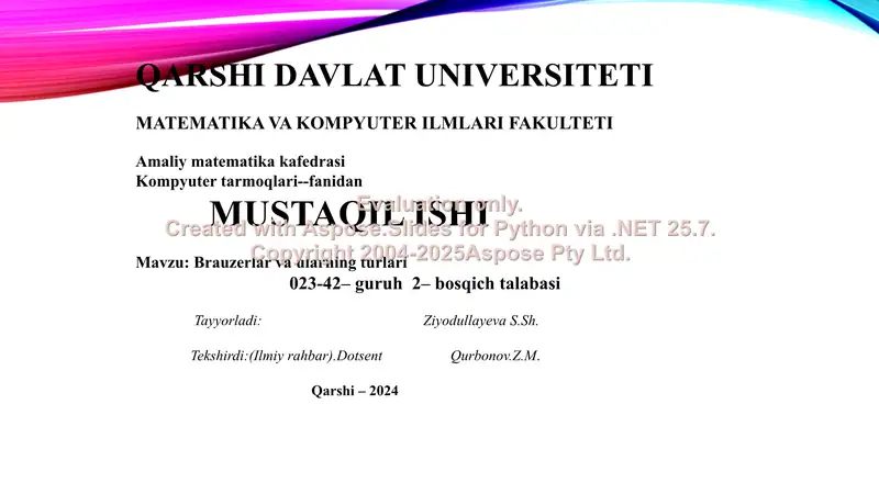 Brauzerlar va ularning turlari