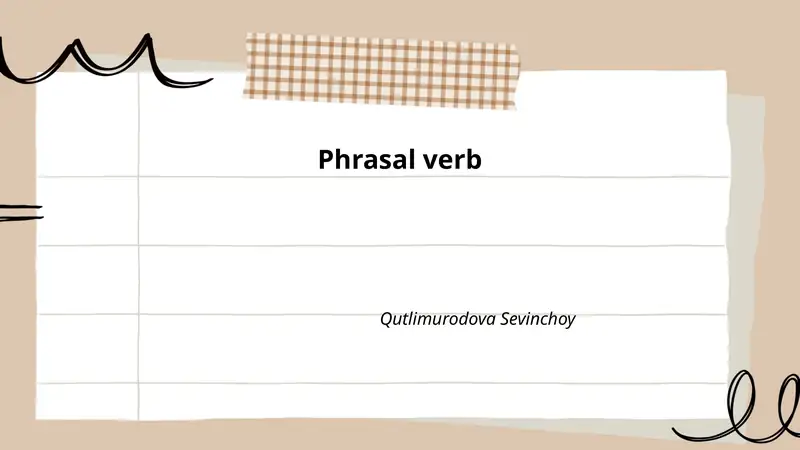 Phrasal verb