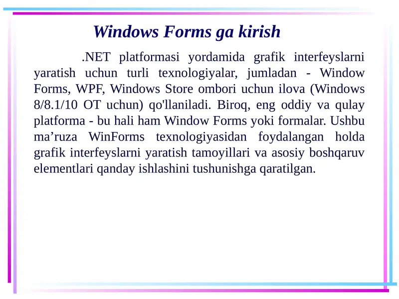 Windows Forms