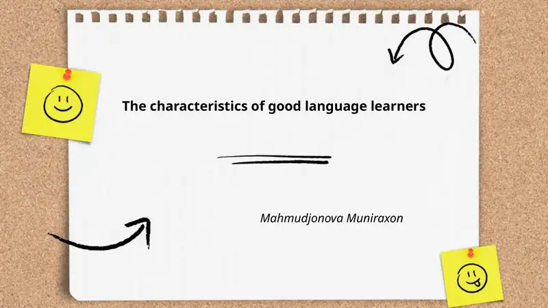 Characteristics of good language learners
