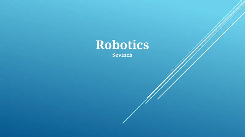 Introduction to Robotics