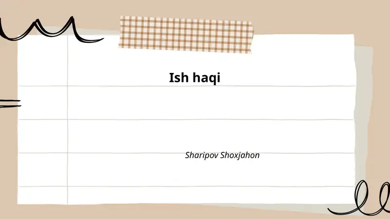 Ish haqi