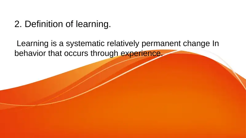 Definition of Learning