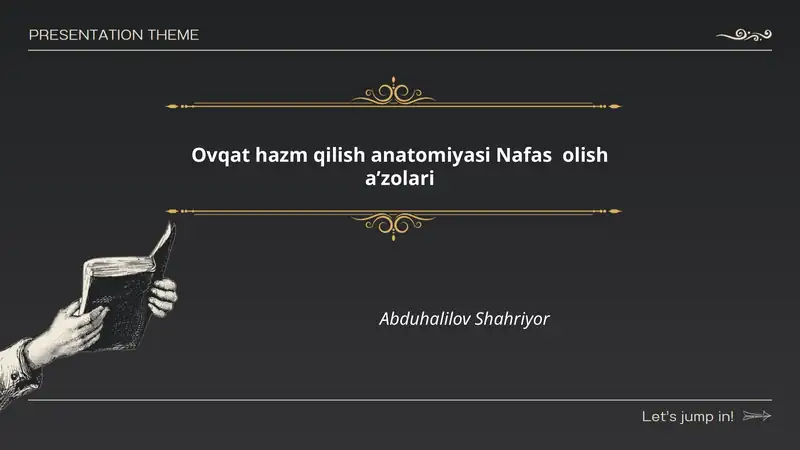 Ovqat hazm qilish anatomiyasi Nafas olish a’zolari