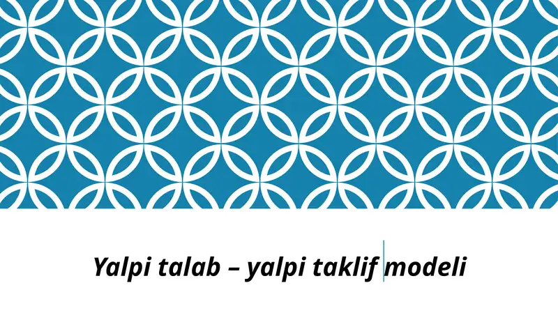 Yalpitalab – yalpi taklif modeli