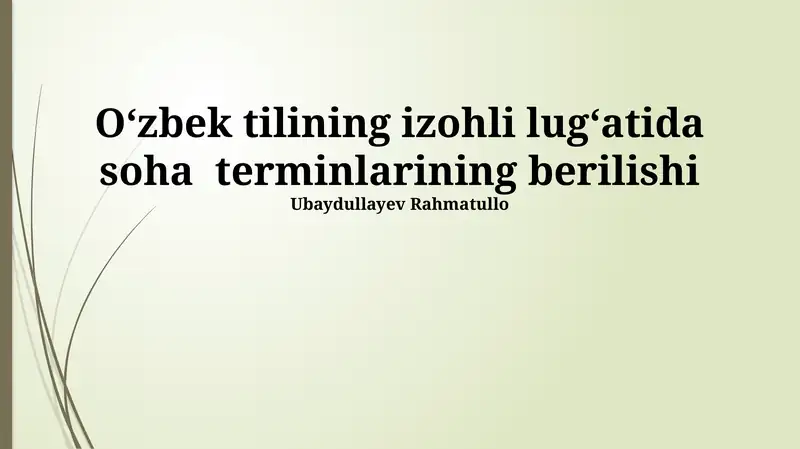 O'zbek tilining izohli lug'atida tarmoq terminologiyasi