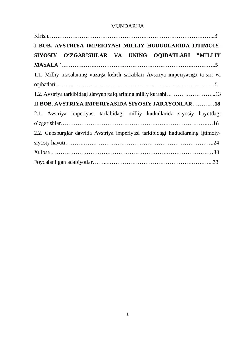 Avstriya Imperiyasida Milliy Masala 17 asrning ikkinchi yarmi 18n ...